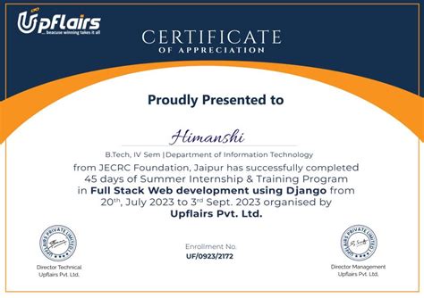 Himanshi Jain On Linkedin Hello Connections I Finally Completed My Training On Full Stack Web