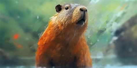 Premium Ai Image Capybara Ai Generative