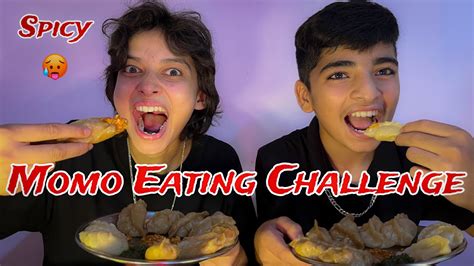 Momo Eating Challenge Mukbang With 🌶️spicy Momo Chutney Food