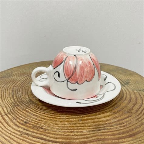 예쁜💖 사랑의 즐거움 철쭉 꽃무늬 도자기 찻잔 세트 아이디어스