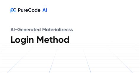 Design Beautiful Materialize Css Login Methods Ui With Ai