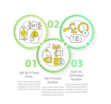 NFTs Minting Process Circle Infographic Template Stock Vector