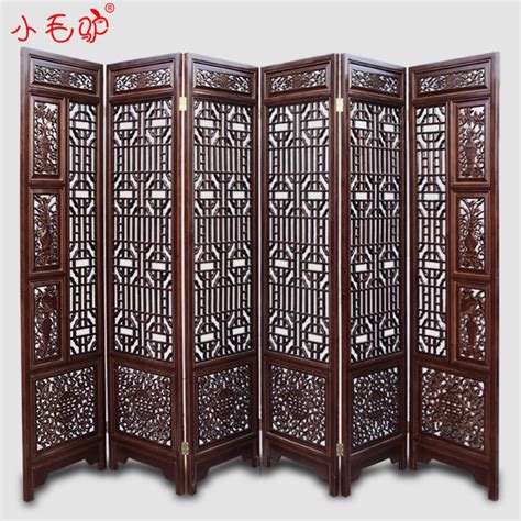 东阳木雕仿古实木雕刻折叠屏风镂空雕花隔断明清仿古落地玄关虎窝淘