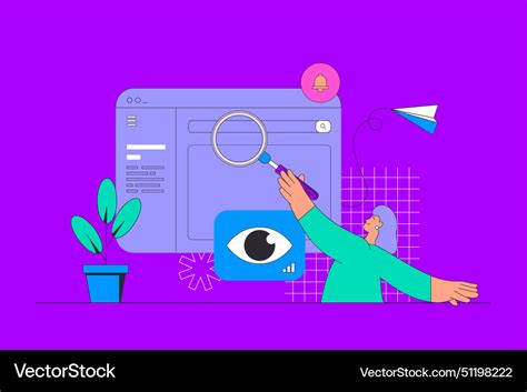 Seo Optimization Concept In Modern Flat Design Vector Image