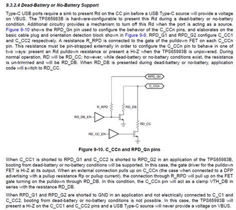 TPS B Dead Battery Mechanism On CC Pins For Default USB Power
