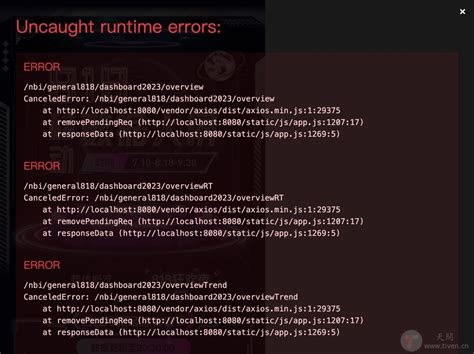 Vue Cli构建的项目出现 Uncaught Runtime Errors 天問 专注于大前端技术