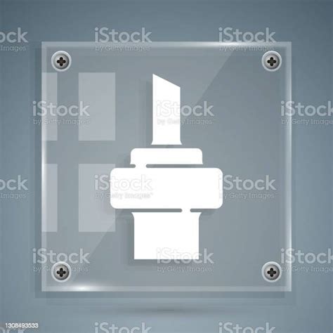 회색 배경에 고립 된 와인 아이콘흰색 나무 코르크 정사각형 유리 패널 벡터 건강관리와 의술에 대한 스톡 벡터 아트 및 기타 이미지 건강관리와 의술 고풍스런 날기