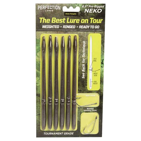 Perfection Lures Pre Rigged Neko Straight Tail Worm 65in Sportsman