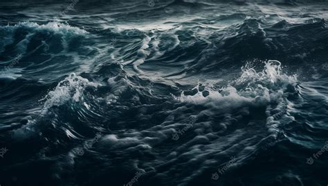 Premium Photo Beauty In Nature Wave Pattern Splashing Abstractly Generated By Ai