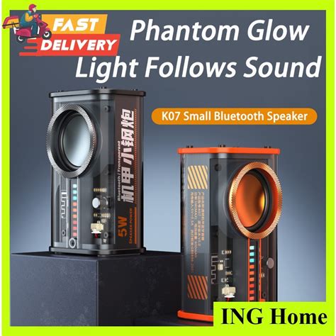 Bluetooth Speaker New Transparent Mech Audio TWS Two Machine Interconnection Rhythm Breathing
