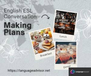Making Plans English ESL Conversation Language Advisor