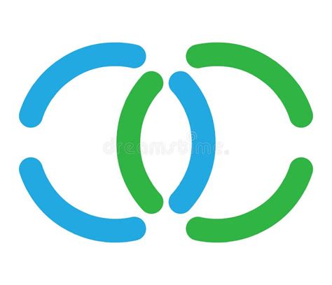 Interlace Interconnected Intersecting Circles Rings Abstract Symbolic Shape Icon Stock