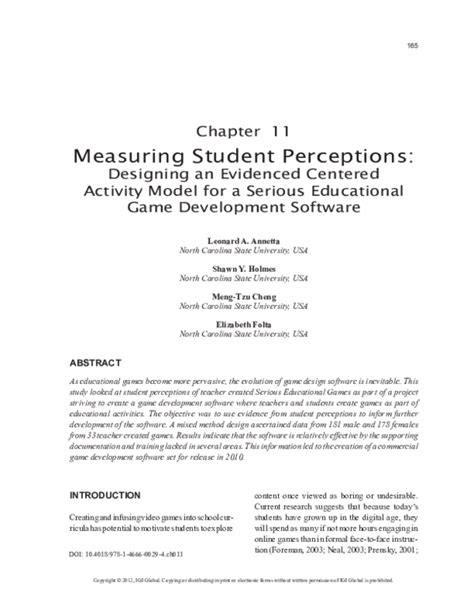 Pdf Measuring Student Perceptions