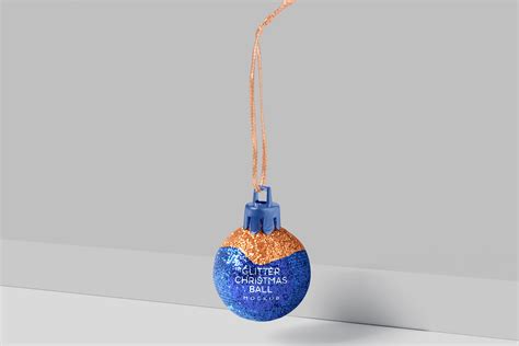 Glitter Christmas Ball Mockup