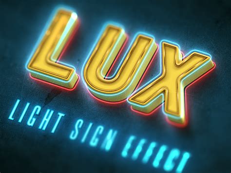 LIGHT SIGN FREE TEXT EFFECT By State Seven On Dribbble