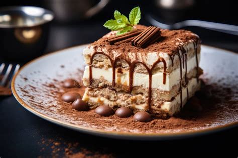 Tiramisu Cake With The Rich Blend Of Coffee Soaked Ladyfingers
