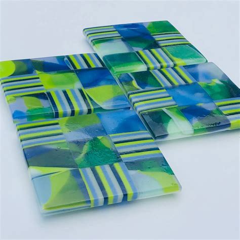 Fused Glass Coasters Etsy