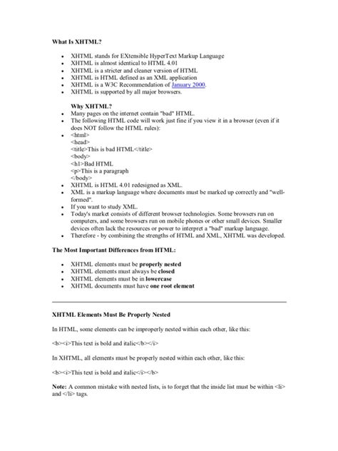 What Is Xhtml Pdf