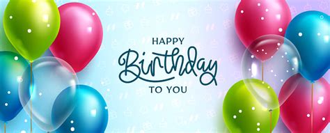 생일 축하 벡터 디자인 생일 축하합니다 당신에게 생일 축하 화려한 패턴 배경에 풍선 무리 파티 요소와 함께 출생 인사말 공란에