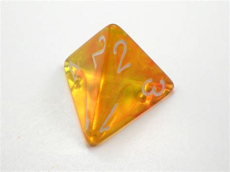 Chessex Borealis Orange Wwhite 7 Piece Polyhedral Set Dice Dice