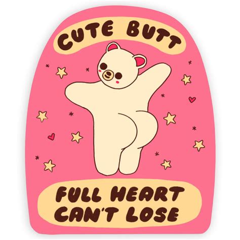 Cute Butt Full Heart Vinyl Sticker Leanna Lins Wonderland