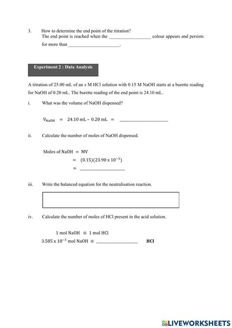 Acid Base Calculations Worksheet