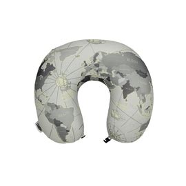 Almohada De Viaje Cuello Viajero Mapa Gris