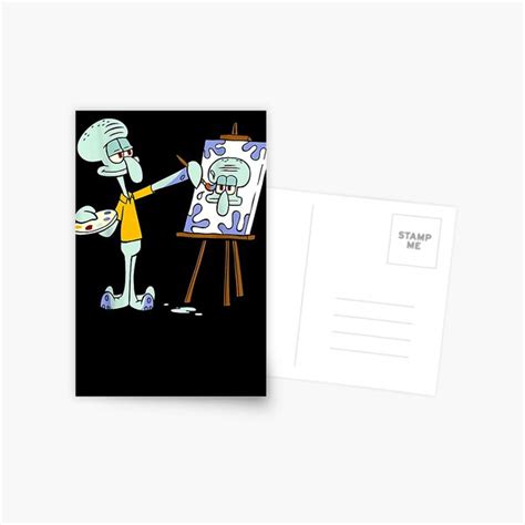 Thicc Squidward Thicc Mr Krabs Postcard For Sale By Abigial360