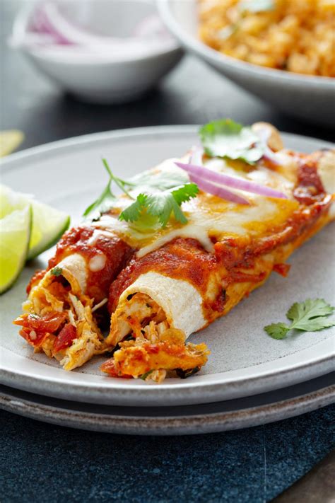 Red Chicken Enchiladas Oh Sweet Basil