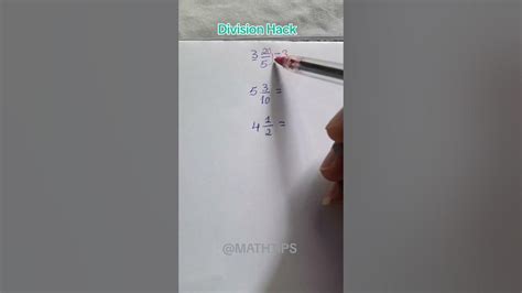 Division Hack Shorts Mathtricks Maths Mathsontips Mathtips