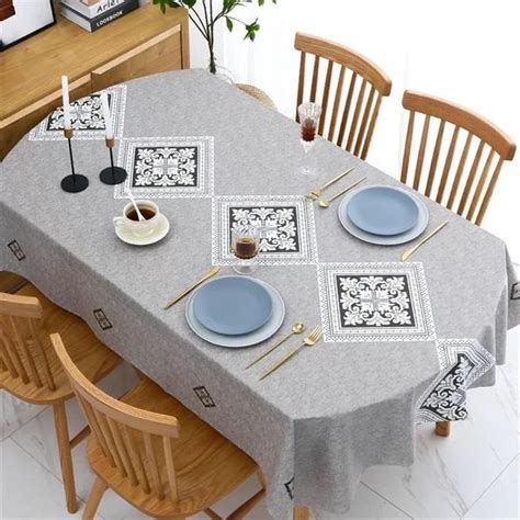 Nappe De Table Rectangulaire Toile Cirée En Pvc Nappe Antitache