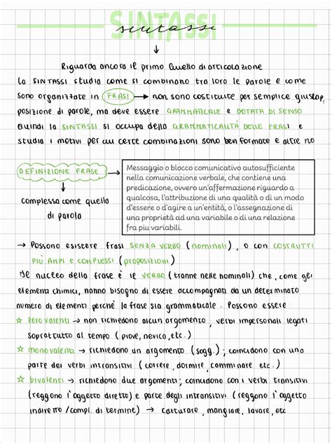 Appunti Sintassi Pt1 Docsity