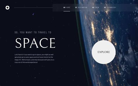 Frontend Mentor Space Tourism Website With Html Css And Javascript Coding Challenge Solution