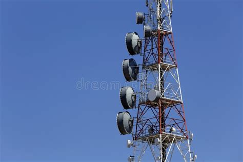 Old Radio Tower Color Sketch Engraving Vector Stock Vector