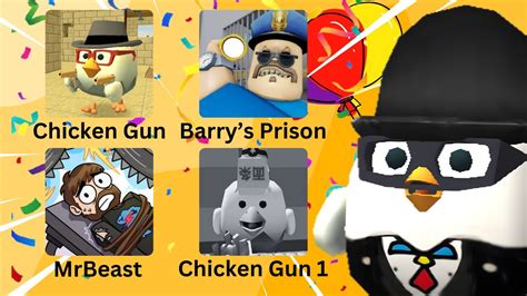 😱 Chicken Gun Roblox Escape The Scary Monsters Youtube