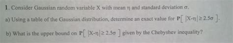 Solved Consider Gaussian Random Variable X With Mean And