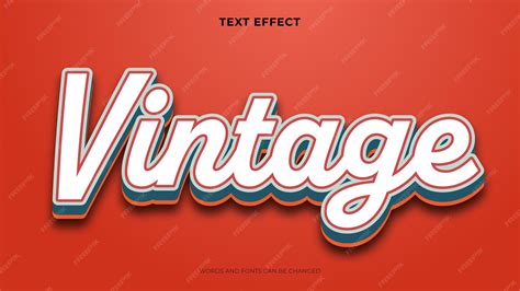 Premium Vector Editable Vintage Text Effect Retro Style Text Effect