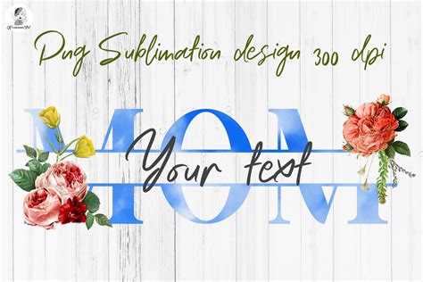 Split Monogram Mom Sublimation Design Graphic By Komanna Art · Creative Fabrica