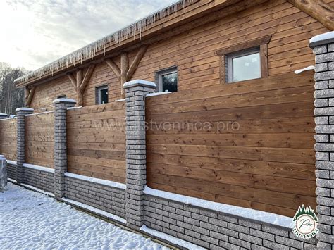 Забор из планкена из лиственницы