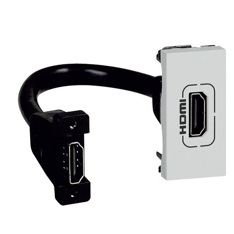 Hdmi Socket Arteor Preconnected 1 Module Square Soft Alu 572517