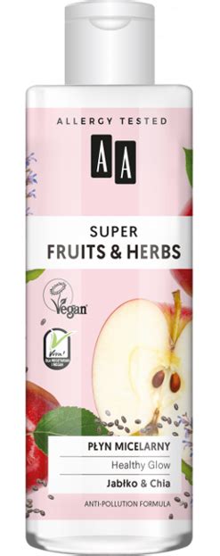 AA Super Fruits Herbs płyn micelarny jabłko chia ml Drogeria eKobieca pl