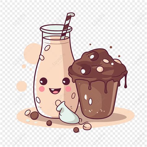 초콜릿 우유 벡터만화클립 아트상표 Png 일러스트 무료 다운로드 Lovepik