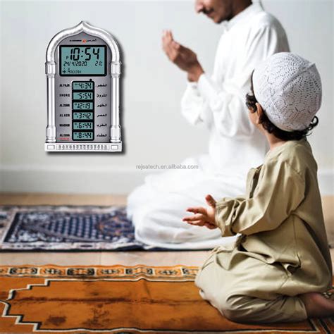 Al Harameen Desk Islamic Azan Mosque Muslim Wall Clock Portable Travel