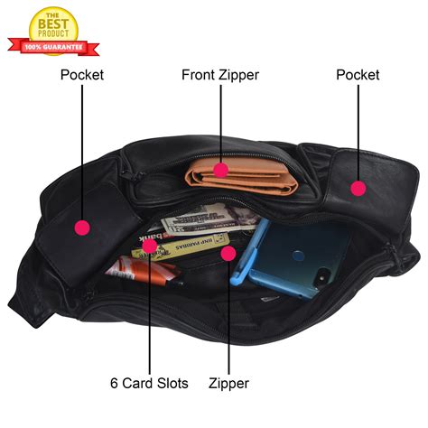 Leather Fanny Pack Belt Waist Pouch Hip Travel Purse Large Mens Womens