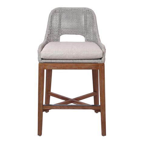 Margot Rope Counter Stool In Gray