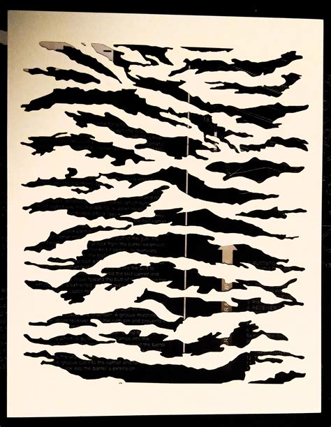 Tiger Stripe Camouflage Stencil Collection Etsy
