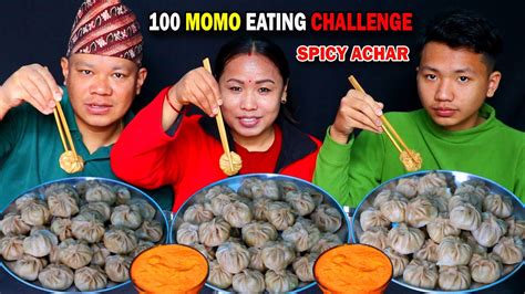 100 Momo Eating Challenge 🥟 100 Dumplings Challengefood Challenge