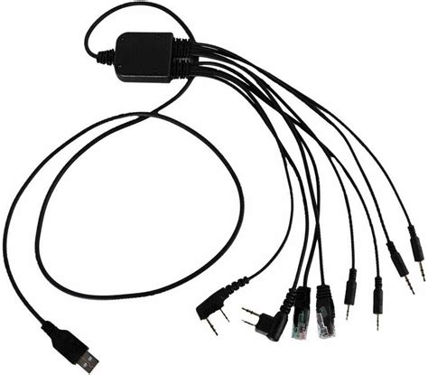Black Plastic 8 In 1 Usb Programming Cable Compatible For Walkie Talkie Radio At ₹ 1599 In New Delhi