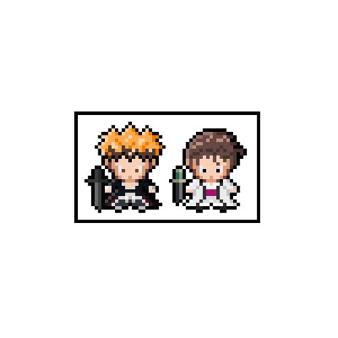 Ichigo And Aizen Pixel Art Anime Favorite Character