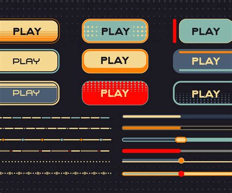 Artstation Retro Space Ui Set Of 100 Elements Game Assets